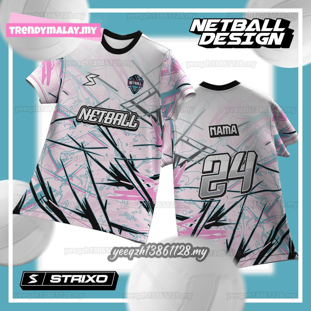 Netball Design New Jersey Viral T Shirt Lelaki Kanak Kanak Fashion Baju ...