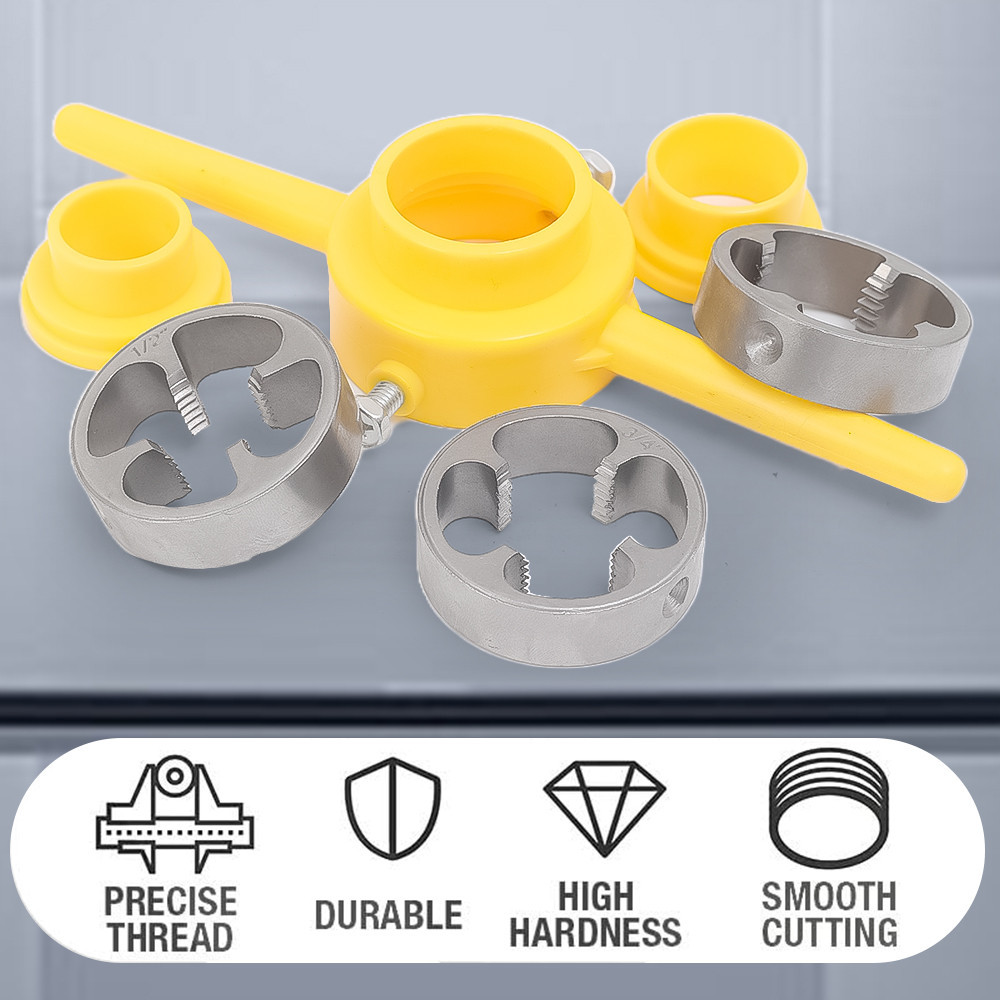 6pcs/Set NPT Thread Tap Die - Water Pipe Die Plumbing PVC Thread Tool ...