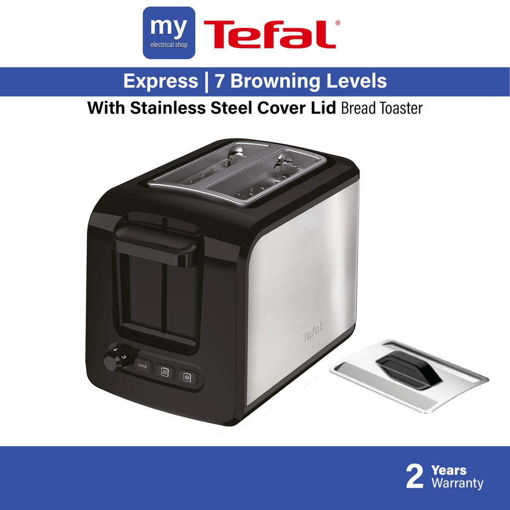 Tefal Express Bread Toaster with Stainless Steel top cover lid TT410 ...