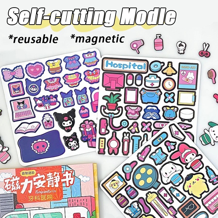 CTD New Sanri0 Magnetic Quiet Book Finished Product Cut-Free Quiet Book ...