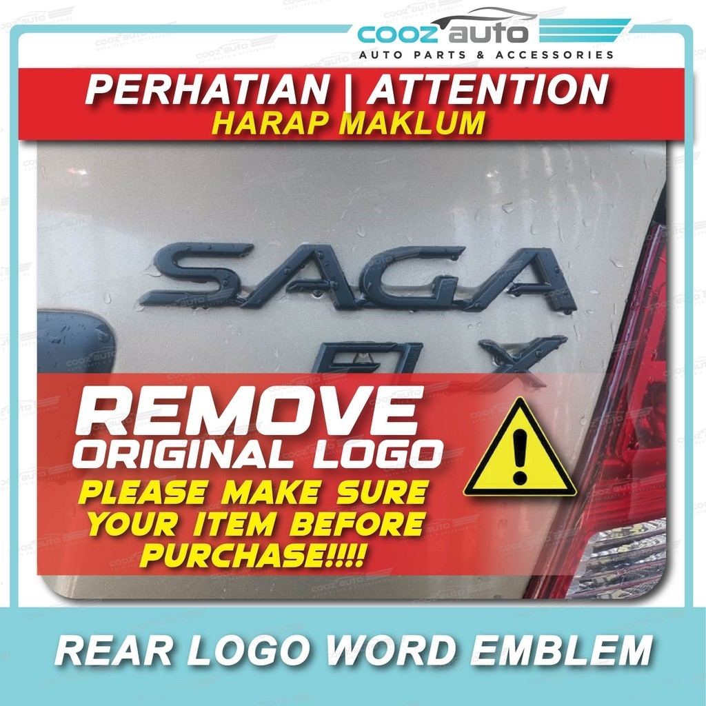 Proton Persona Old New 2007 - 2024 Saga BLM FLX Car Logo Rear Bonnet ...