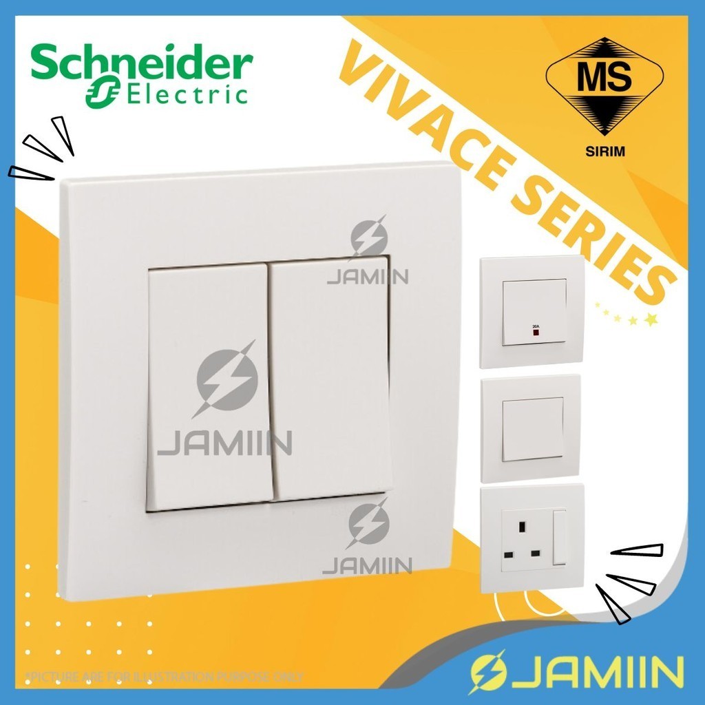 SCHNEIDER VIVACE SERIES Switch & Socket Outlet Switches Sirim Approved ...