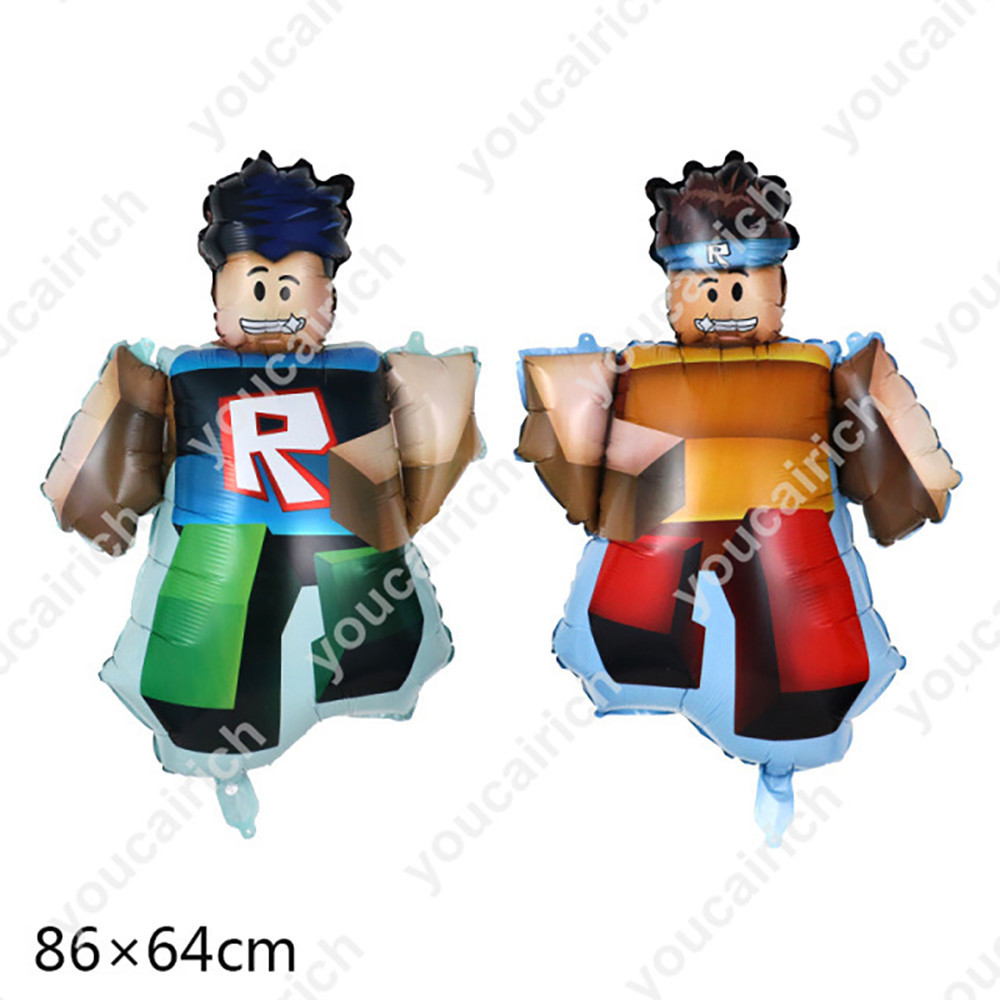 Roblox Theme Kids Birthday Party Decorations Game Robx Foil Balloon ...
