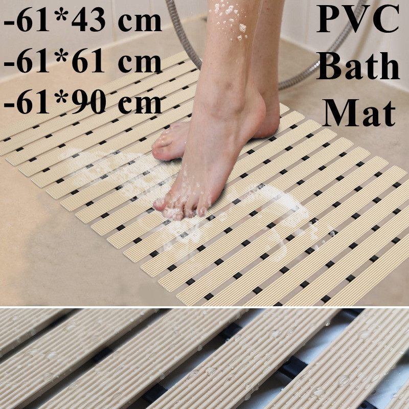 SMM-41 PVC Bathroom Mat Spa Toilet Lavatory Washroom Hygiene Anti-slip ...