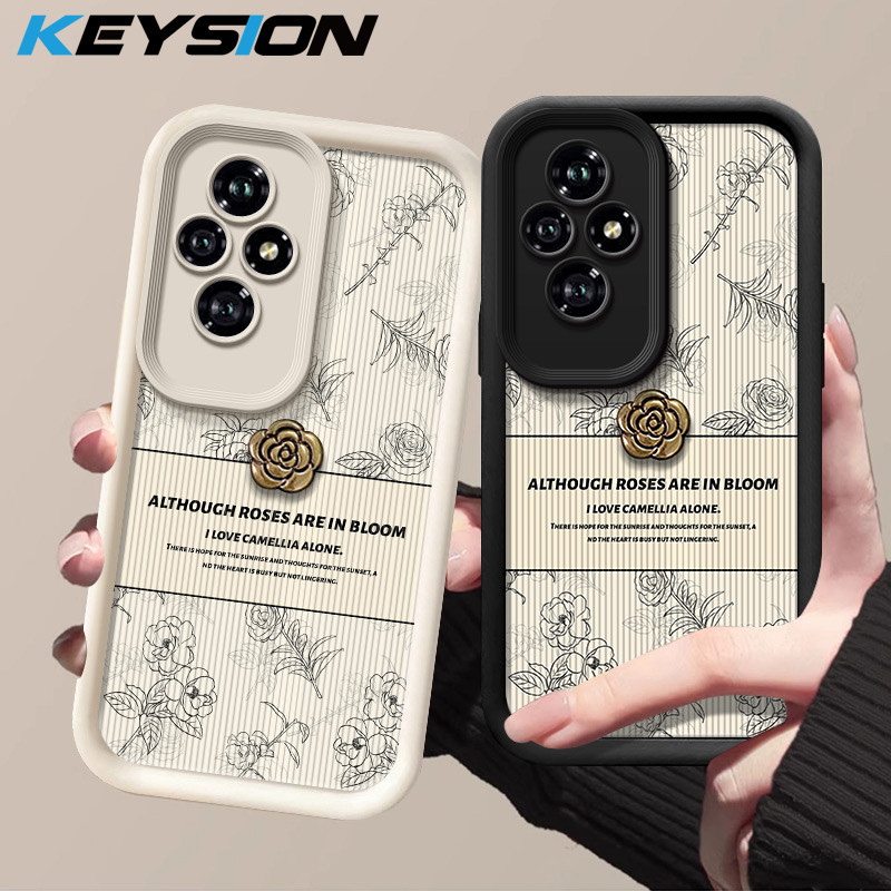 KEYSION Retro Flower Case for HONOR 200 Pro 5G Soft Silicone Shockproof ...