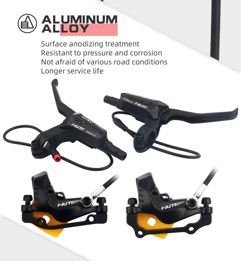NUTT Electric Scooter 4 Piston Hydraulic Disc Brake 140 160 180 Rotors for Smartgyro Speedway v2 ...