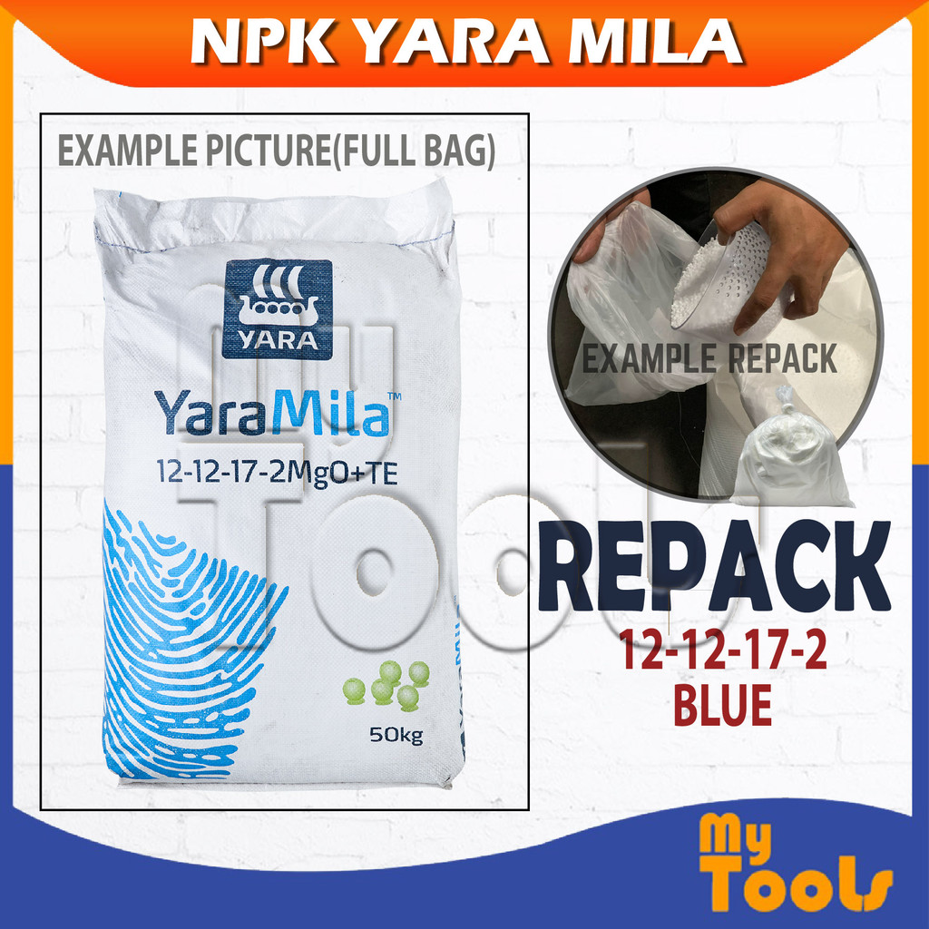 (REPACK) Mytools NPK YaraMila 12-12-17-2MgO+TE BLUE 1KG 2KG 5KG ...