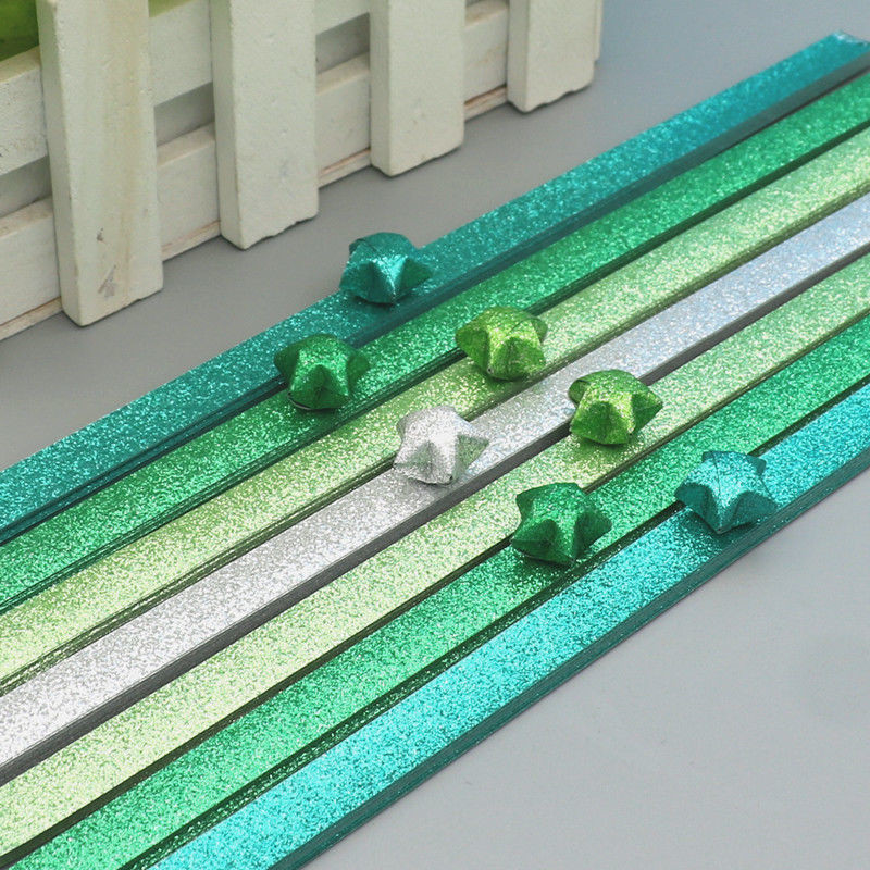 Flash Diamond Star Origami Lucky Star Stripe Gradient Color Bright ...