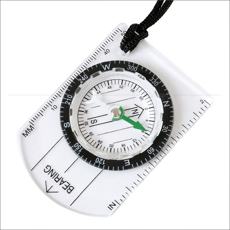 Outdoor Transparent Portable Compass Compass Scale Map Survival Compass ...