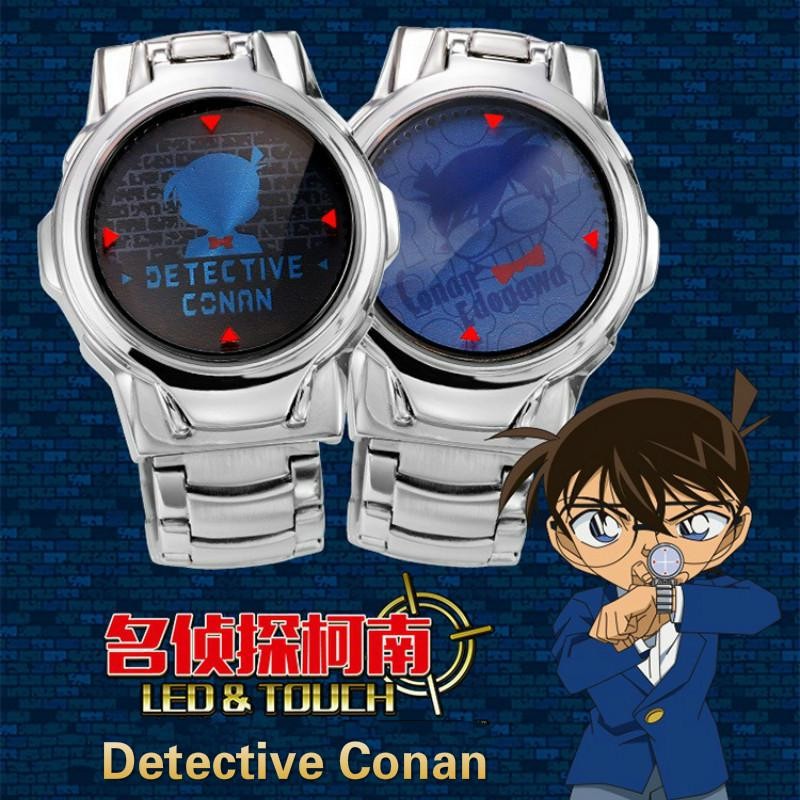 in stock Popular Cartoon Anime Detective Conan Stainless Steel LED ...
