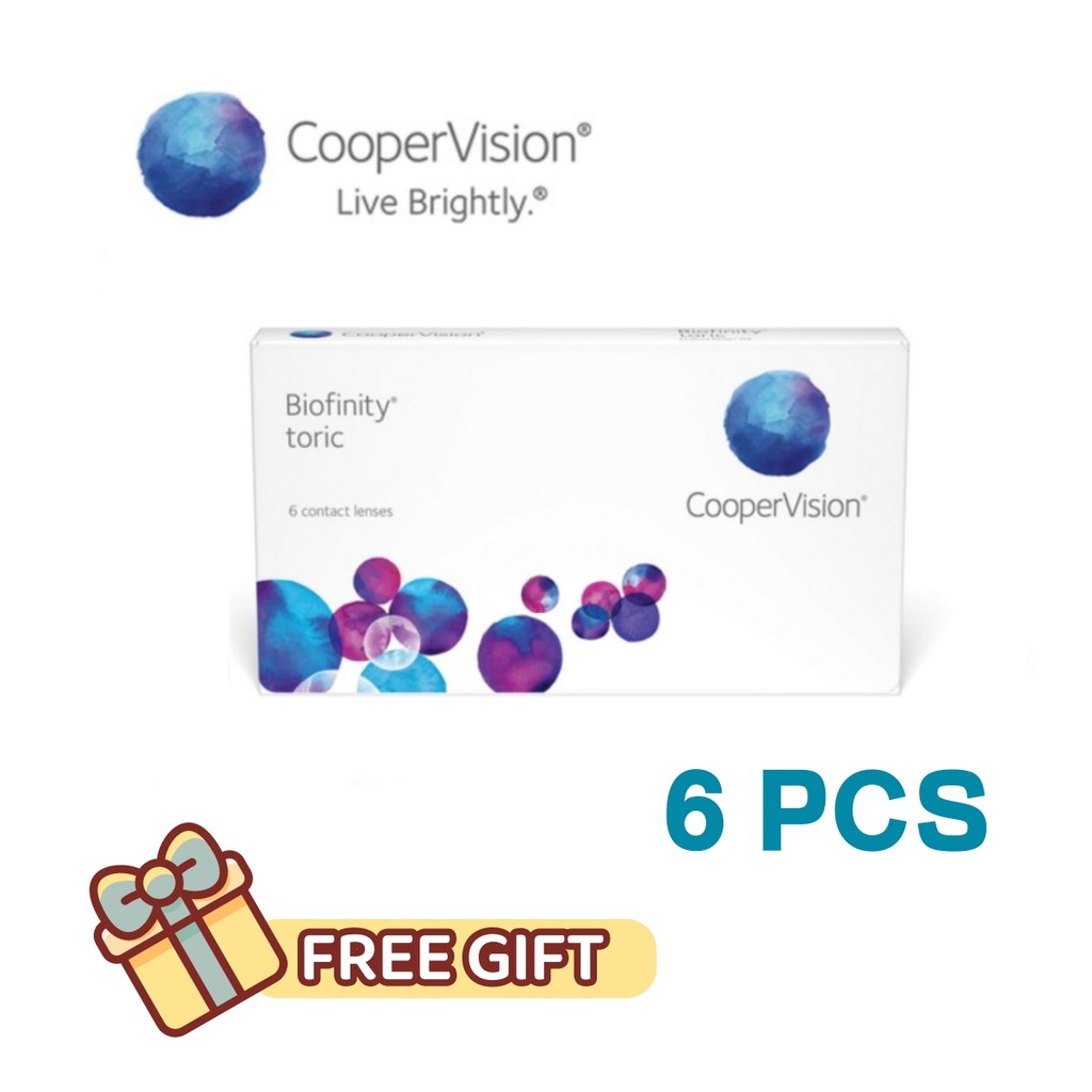 (6 PCS) Cooper Vision Biofinity Toric Astigmatism Lens Monthly ...