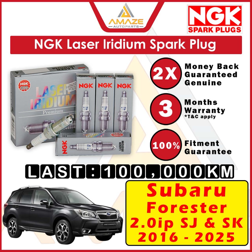 NGK Laser Iridium Spark Plug for Subaru Forester 2.0ip SJ & SK (2016 ...