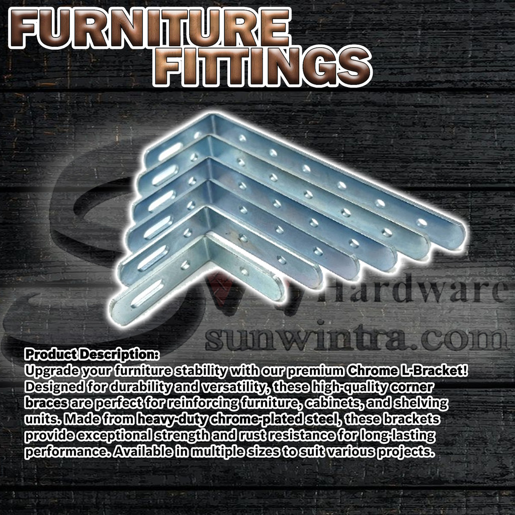 🔥 SW Hardware Chrome L-Bracket – Heavy-Duty Furniture Corner Brace ...