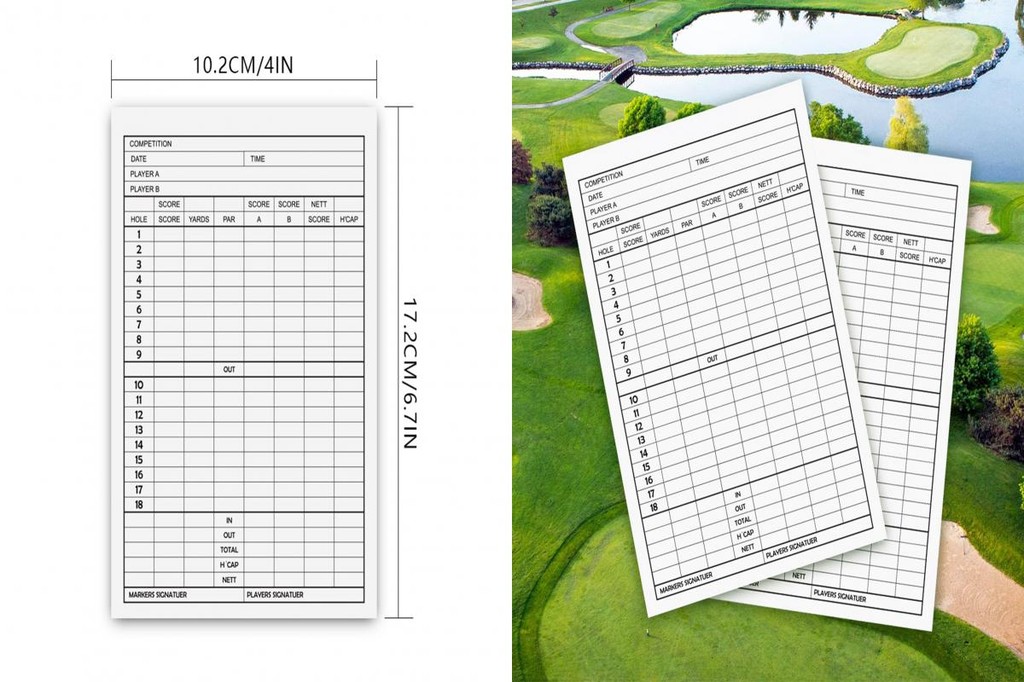 CHA Sturdy Golf Scorecard Material Golf Scorecard Smooth Paper 10 Pcs ...
