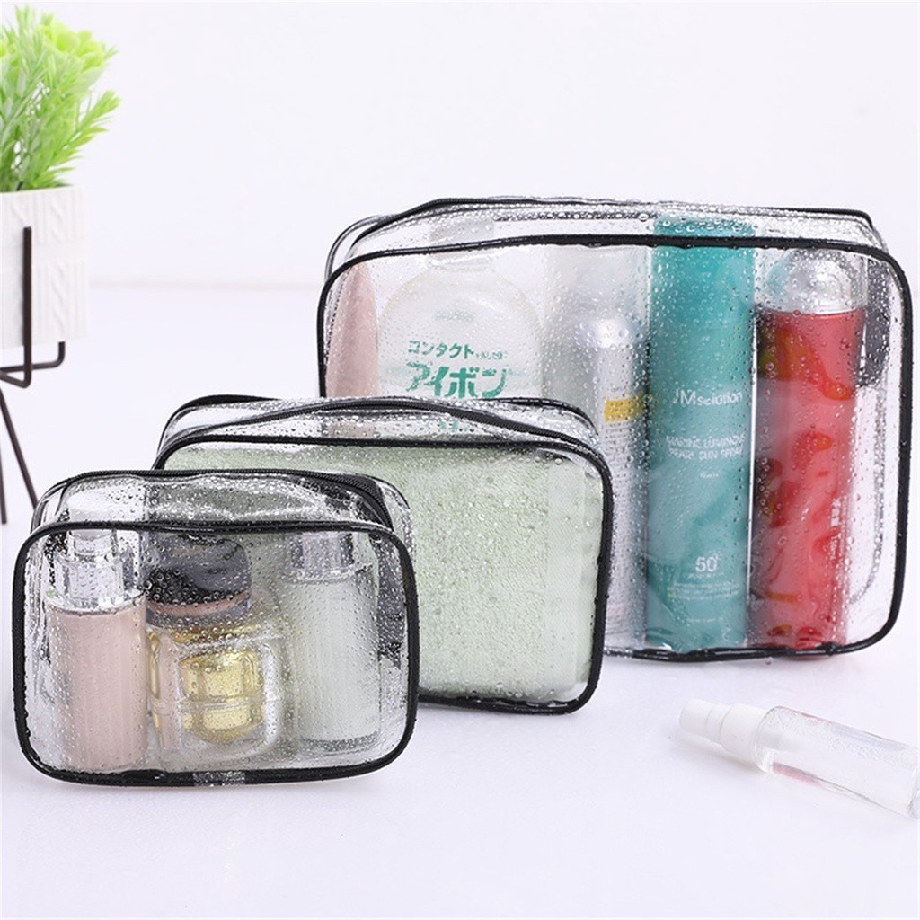 Clear PVC Travel Toiletry Bag / Waterproof Vinyl Organizer Clear Makeup ...