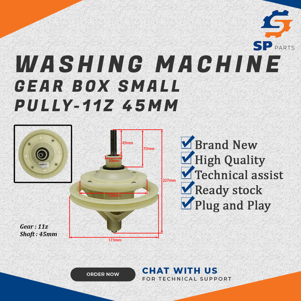 WASHING MACHINE GEAR BOX SMALL PULLY-11z 45mm | Shopee Malaysia