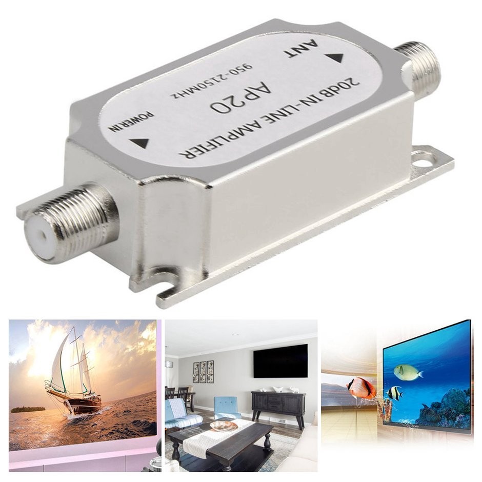 Satellite 20dB In-line Amplifier 950-2150MHZ Signal Booster For Antenna ...