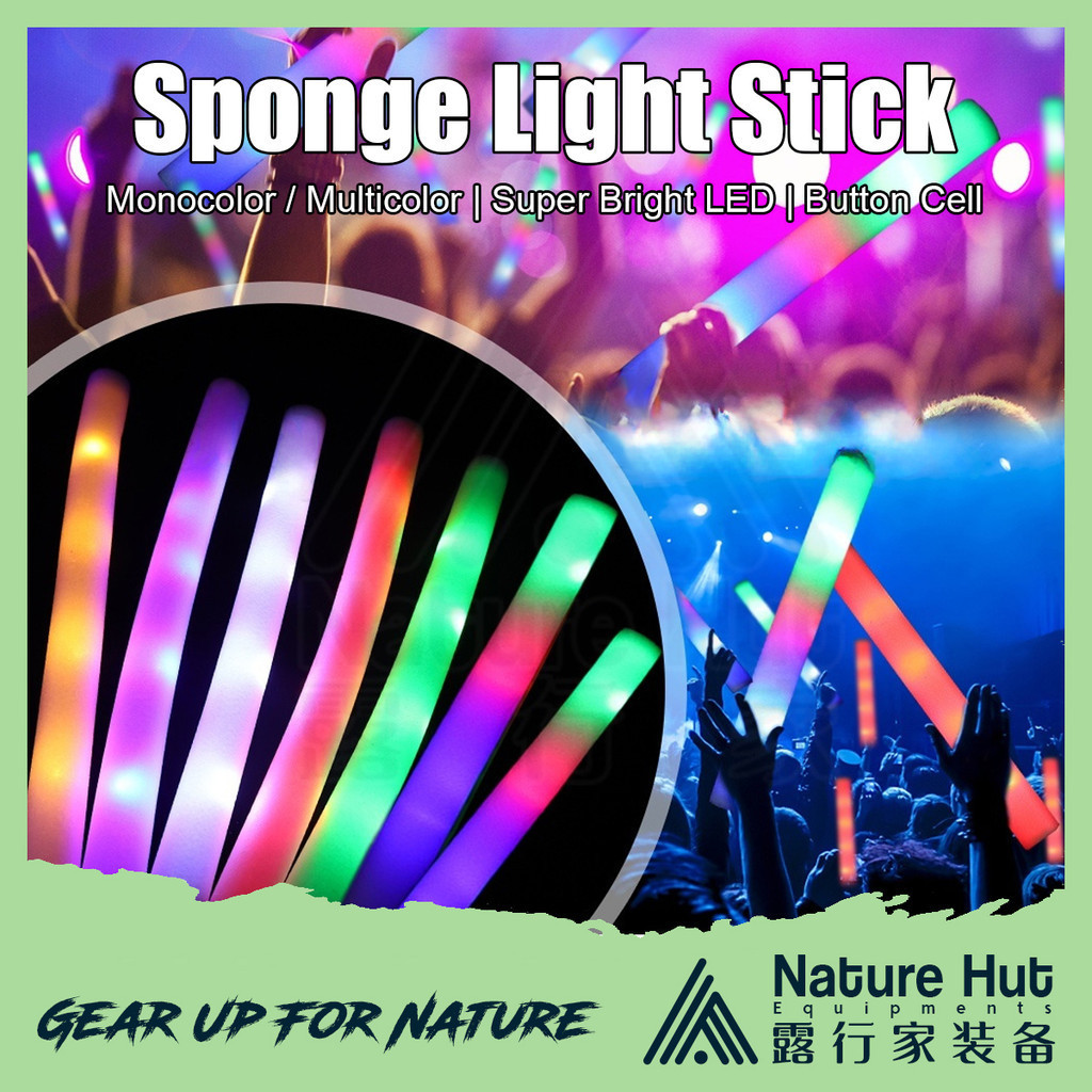 Sponge Light Stick LED Glow Flashing Foam Wand Concert Baton Birthday ...