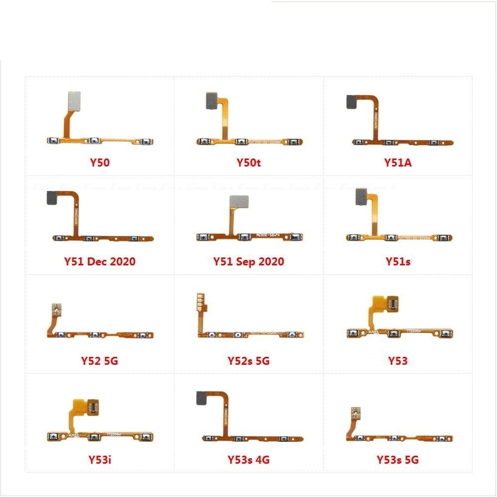 Switch Power ON OFF Button Flex Cable For Vivo Y50 Y50t Y51 Dec Sep 2020 Y51A Y51s Y52 Y52s Y53 ...