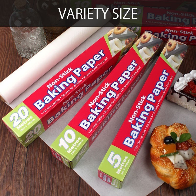 🔥𝑫𝑼𝑨𝑳 𝑺𝑰𝑫𝑬𝑫🔥 Non Stick Oil Grease Proof Baking Paper Roll Air Fryer ...