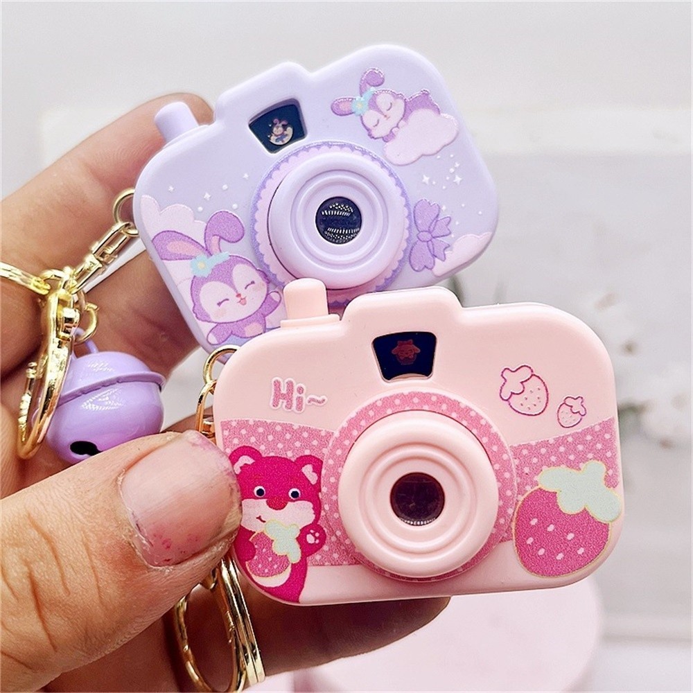 Sanrio Keychain Projection Camera Hello Kitty Melody Kuromi Keyring ...