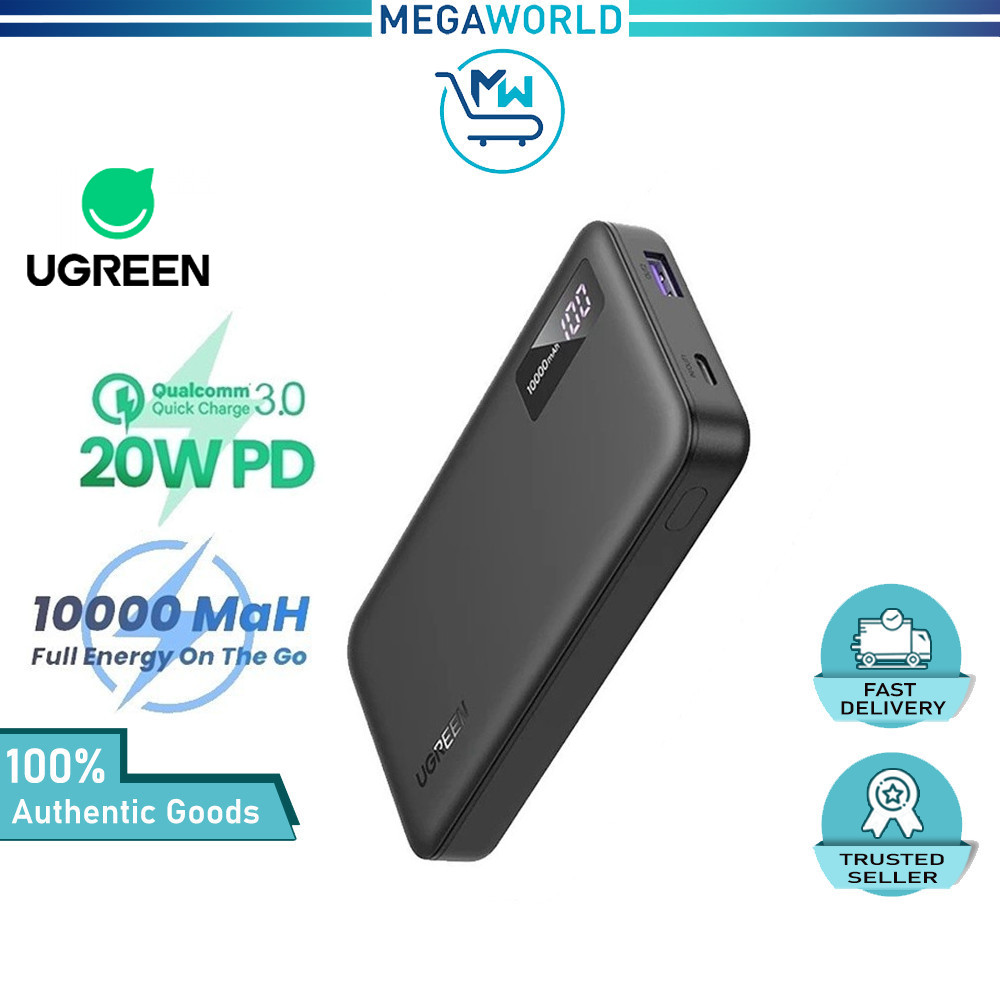 UGREEN 20W Power Bank 10000mAh Two-way Fast Charging PD QC 3.0 ...