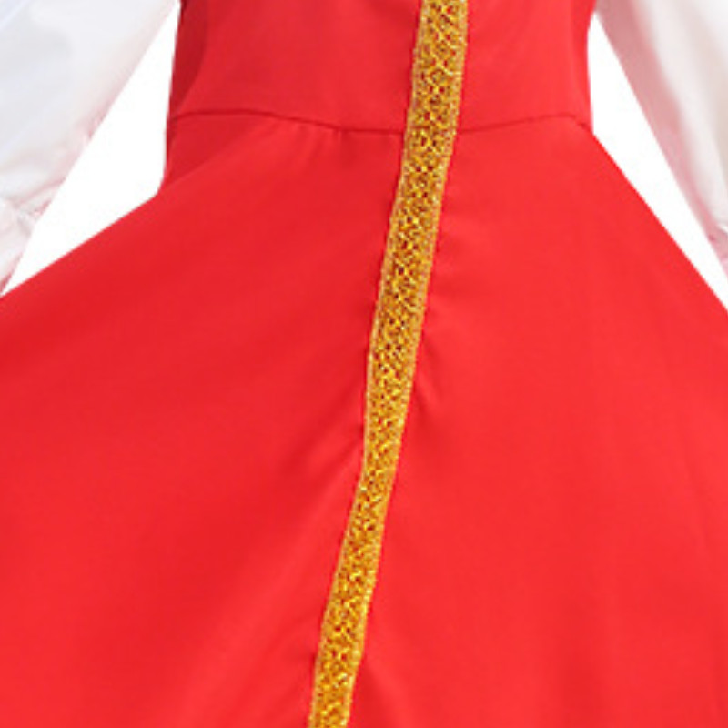 Halloween Children Russian Dance Girl Costume Red Sarafan Folk Party ...