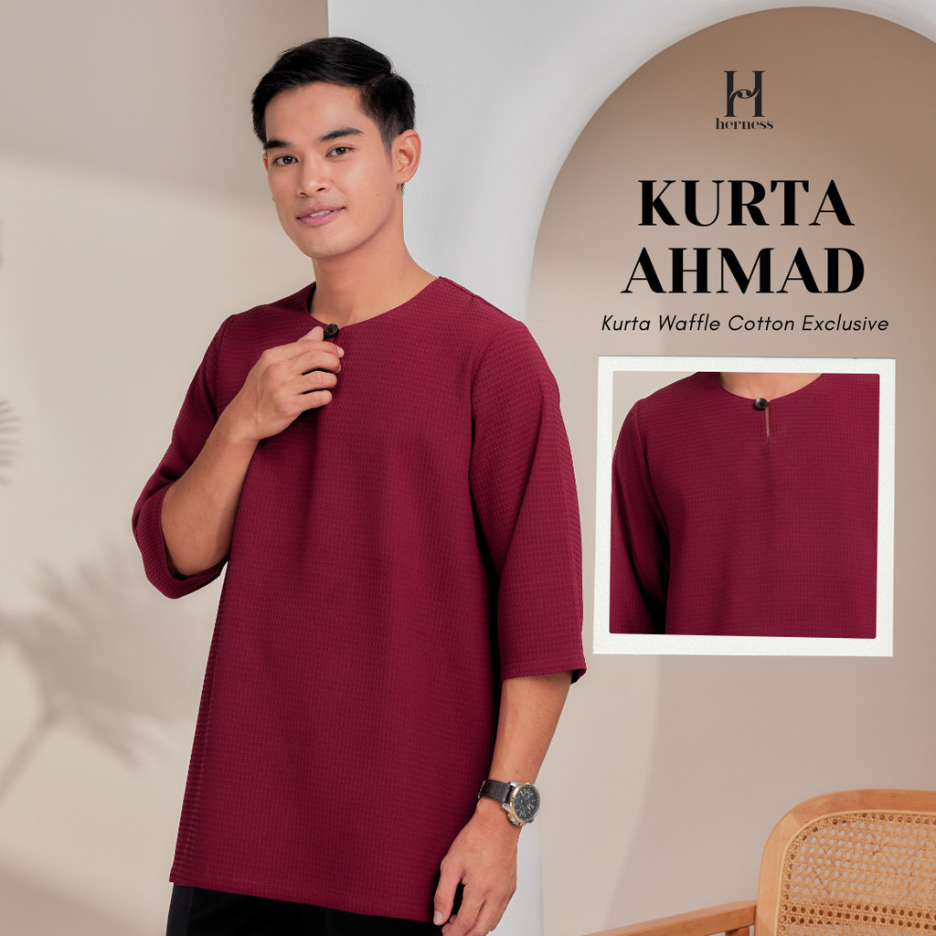 HERNESS AHMAD BAJU KURTA MODEN BAJU RAYA 2025 BAJU KURTA LELAKI ...