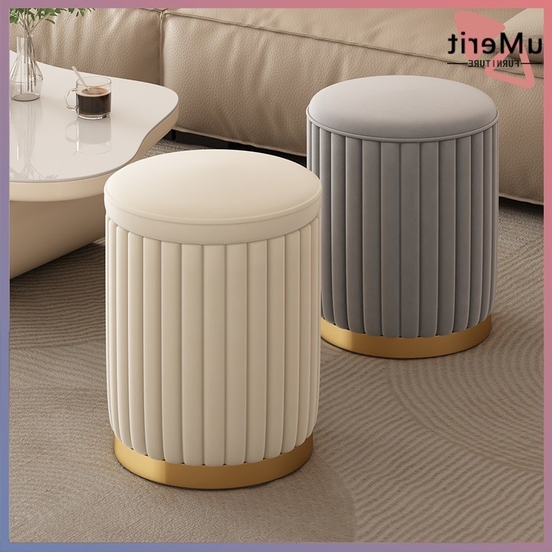 Makeup Light Round Bedroom Storage Sofa Dressing Table Stool Makeup ...