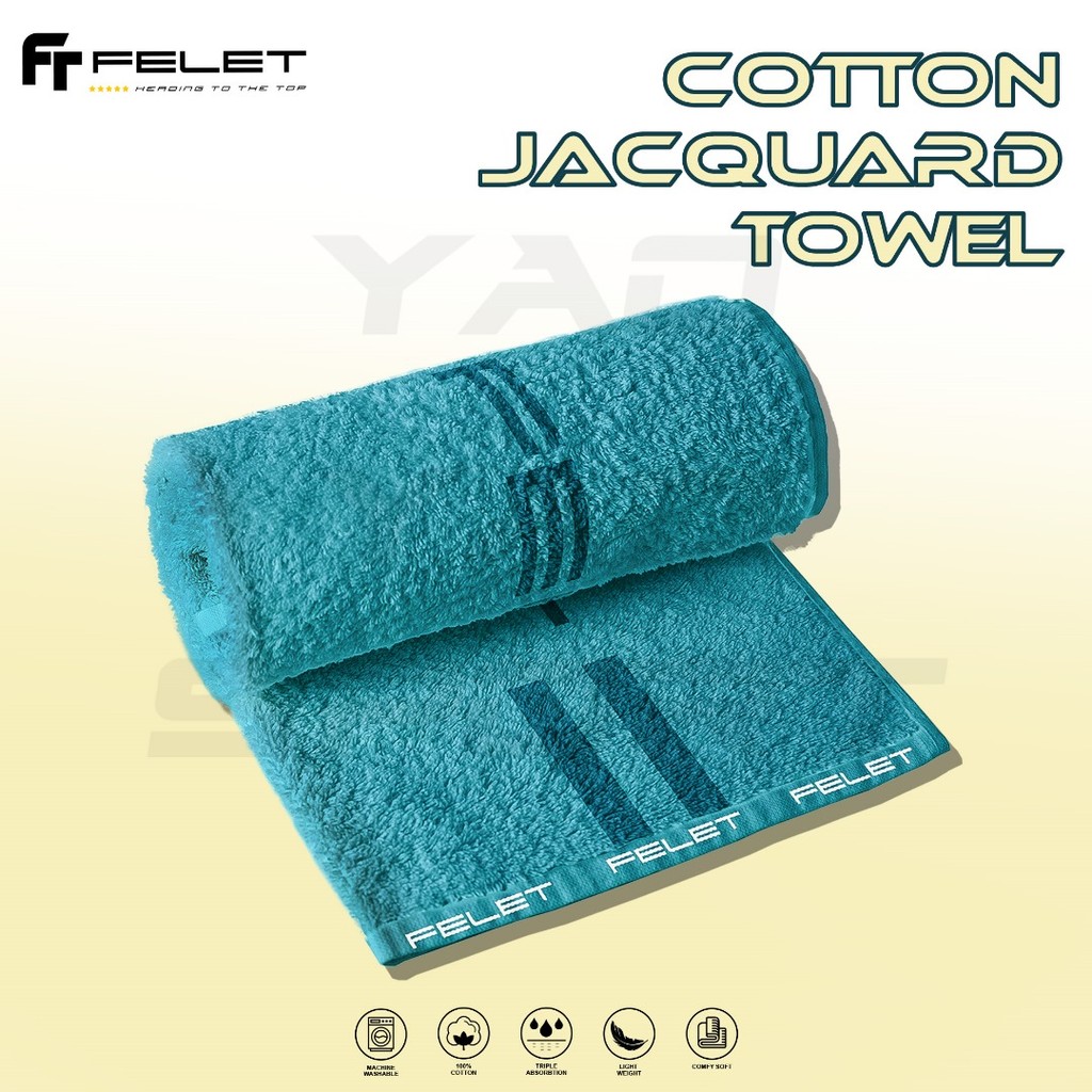FELET Cotton Jacquard Towel / Sport Towel 100% Original by FLEET ...