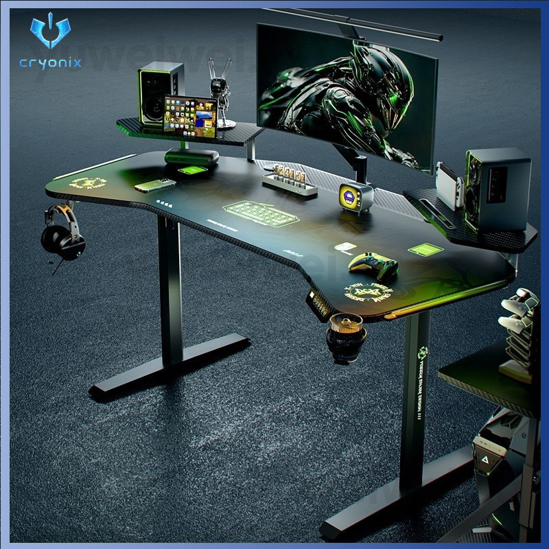 Computer Table Dual Motor Study Table Electric Lift Office Table Smart ...