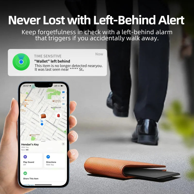 Xiaomi Wallet Tracker Card Wireless Charging Tracking GPS Locator Smart ...