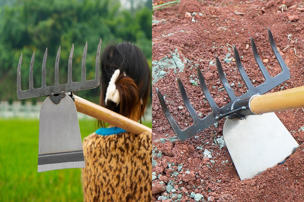 Dottam| Heavy Duty Garden Hoe Long Handle Weeding Tool 2-in-1 Heavy ...