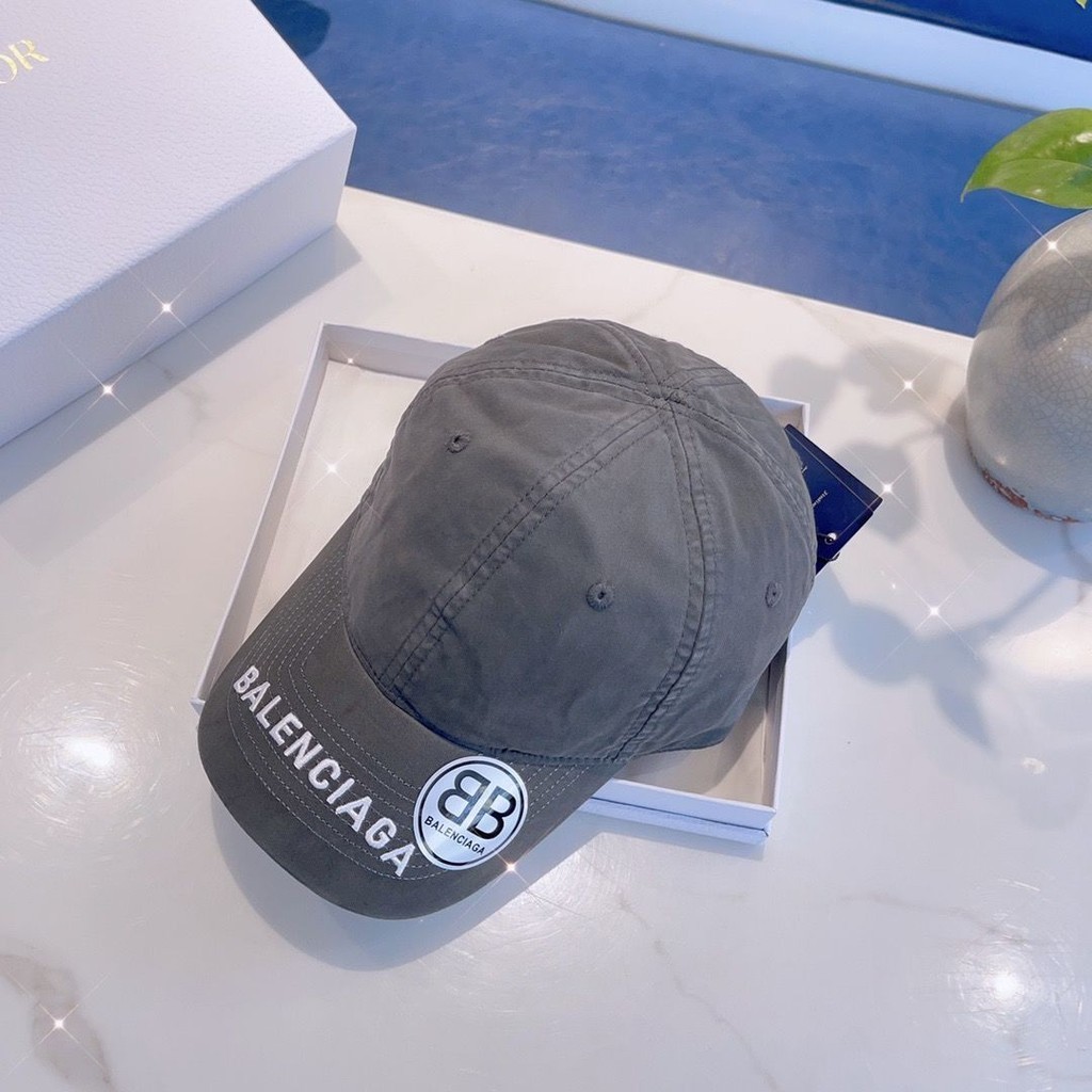 Fashion BALENCIAGA Classic Baseball Cap Embroidered B Letter Soft Top ...
