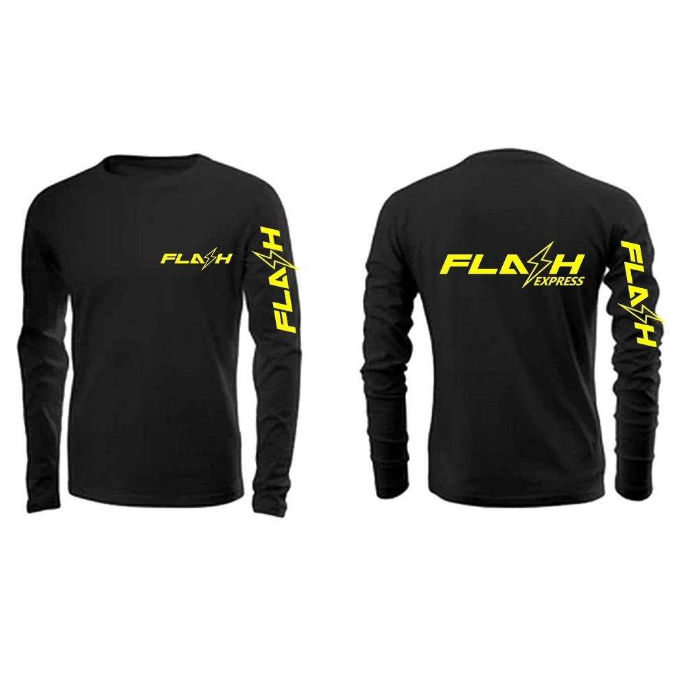 Flash Express Long Sleeve Drifit Xs to 5xl Tshirt / Baju Microfiber ...
