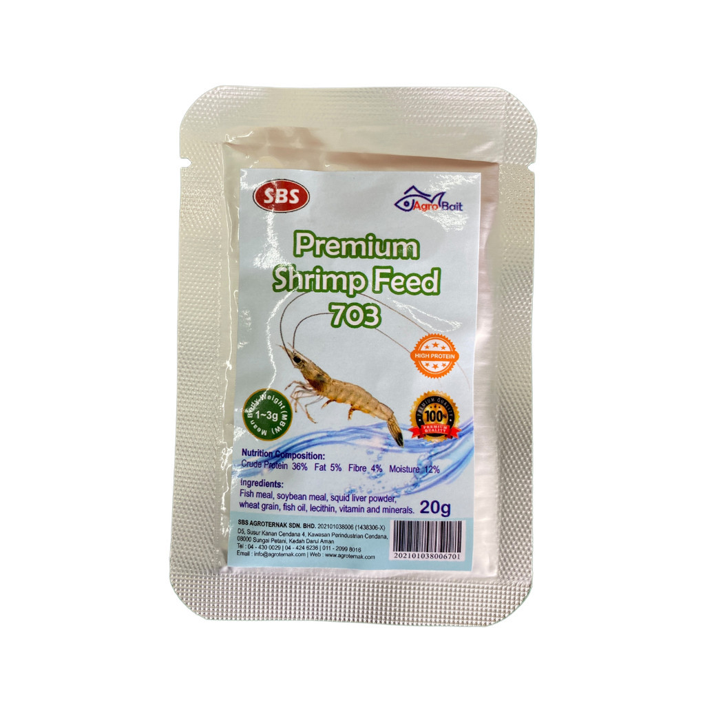 [20g] Makanan Udang Premium 703 Shrimp Feed Lobster Udang Galah LAT ...