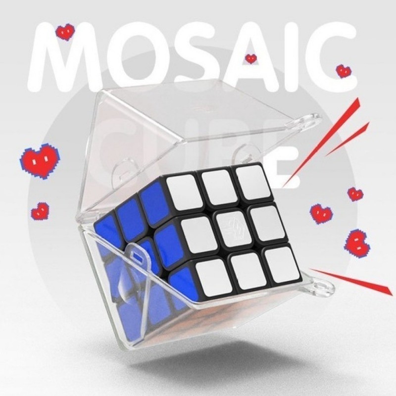 GAN 328 Keychain 3x3 Speed Cube Puzzle 3x3x3 Mini Magic Cube Black with ...