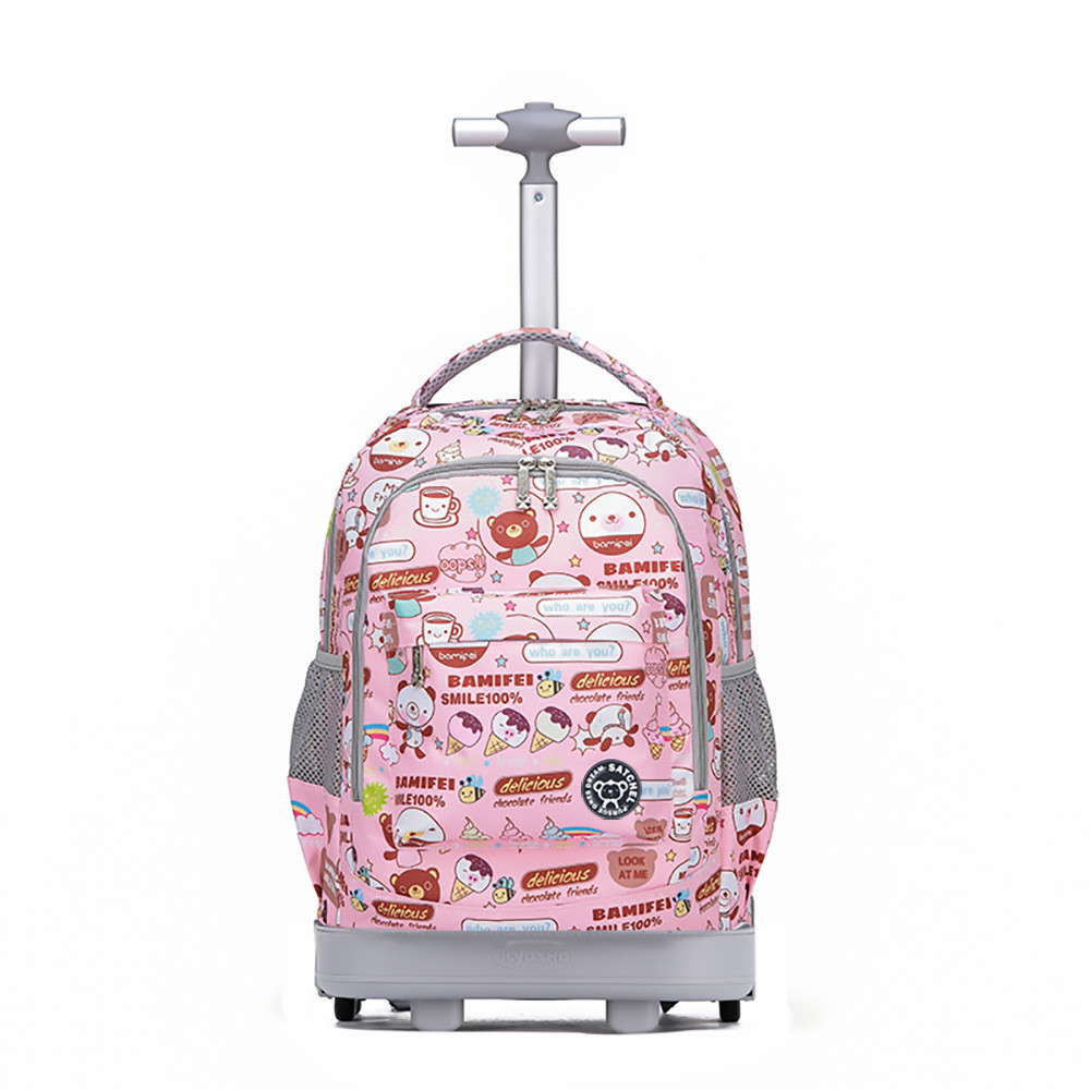 Trolley School Bag Primary School 6 Wheel Kids Roller Bag Girl Boy Kids ...