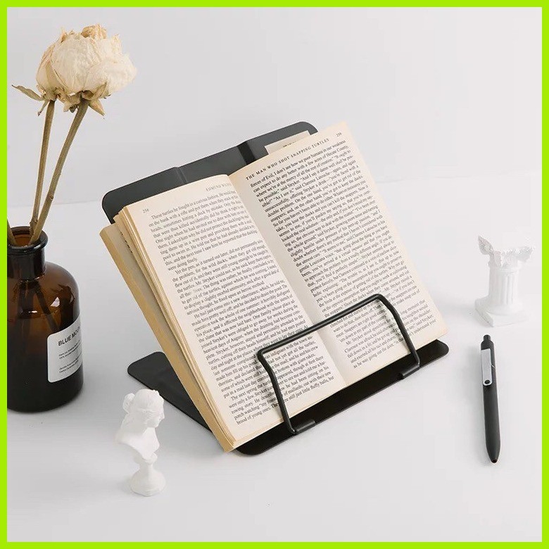 Adjustable Metal Book Stand For Reading Desktop Rack Bookholder Frame ...