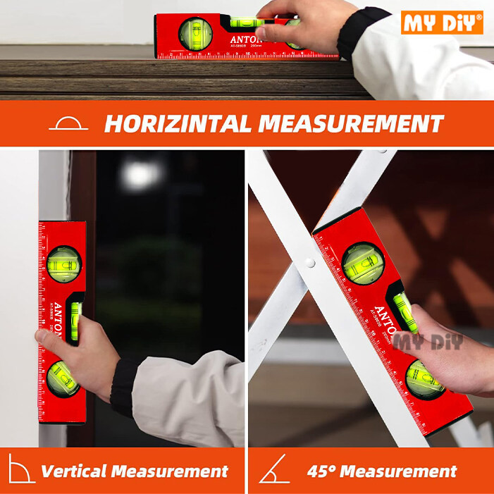 DIY Online4u - ANTON MINI PREMIUM MAGNETIC SPIRIT LEVEL RULER 4" 6" 8 ...
