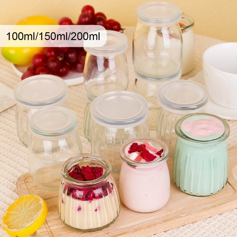 Glass Pudding Jars - Transparent Wishing Bottle - High Temperature ...