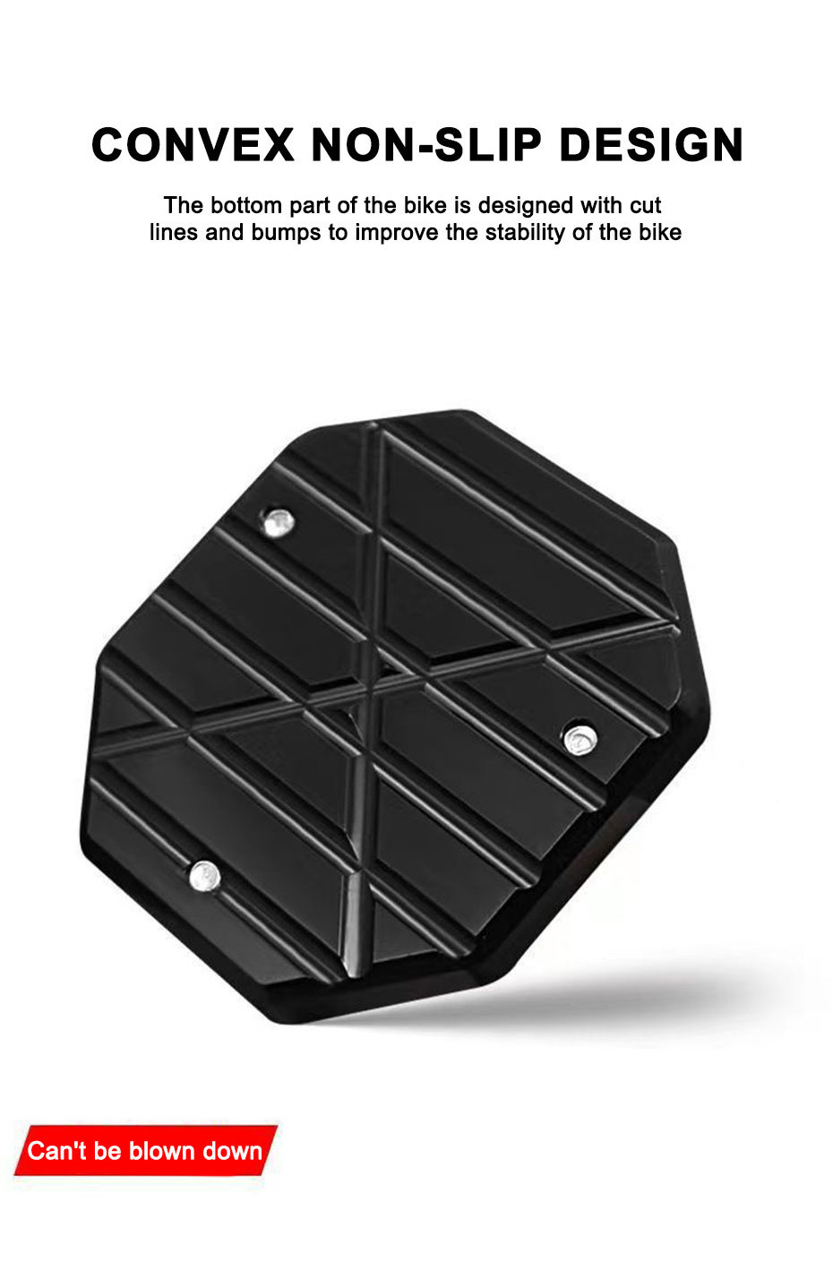 SEMETAL Anti Slip Motorcycle Side Stand Universal Kick Stand Cover ...
