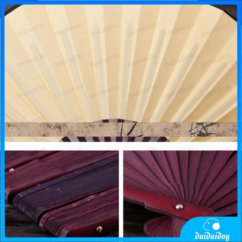 10/13 inch Folding Fan Hand Silk Cloth DIY Folding Fan Wooden Bamboo ...