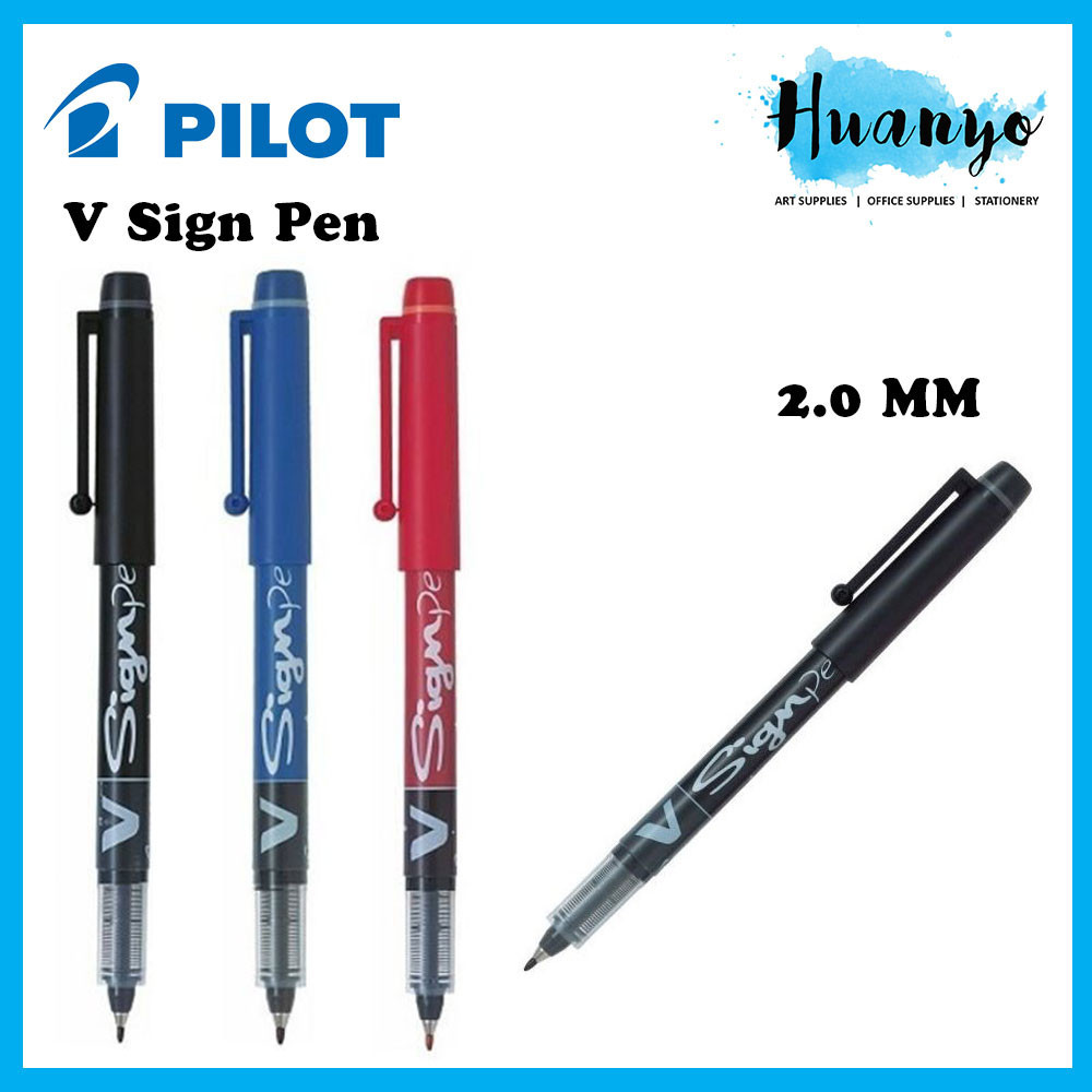 Pilot V Sign Signature Pen 2.0MM (Black/Blue/Red Ink) | Shopee Malaysia