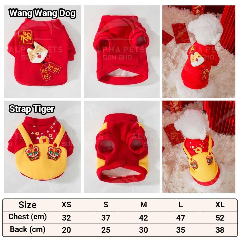 POODEE CNY Premium Chinese New Year Costume Hoodie Cloth Pet Costumes ...