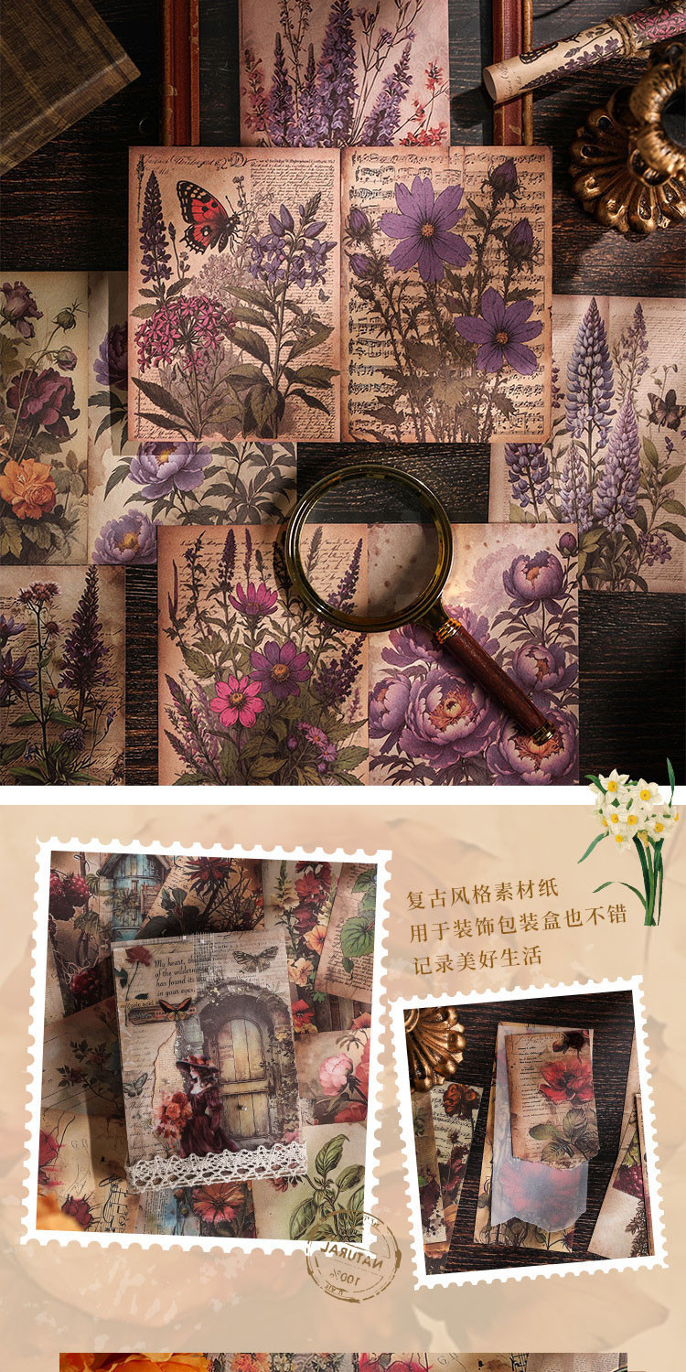 Journamm 30pcs/pack Flower Note Paper DIY Scrapbooking Supplies Pack ...