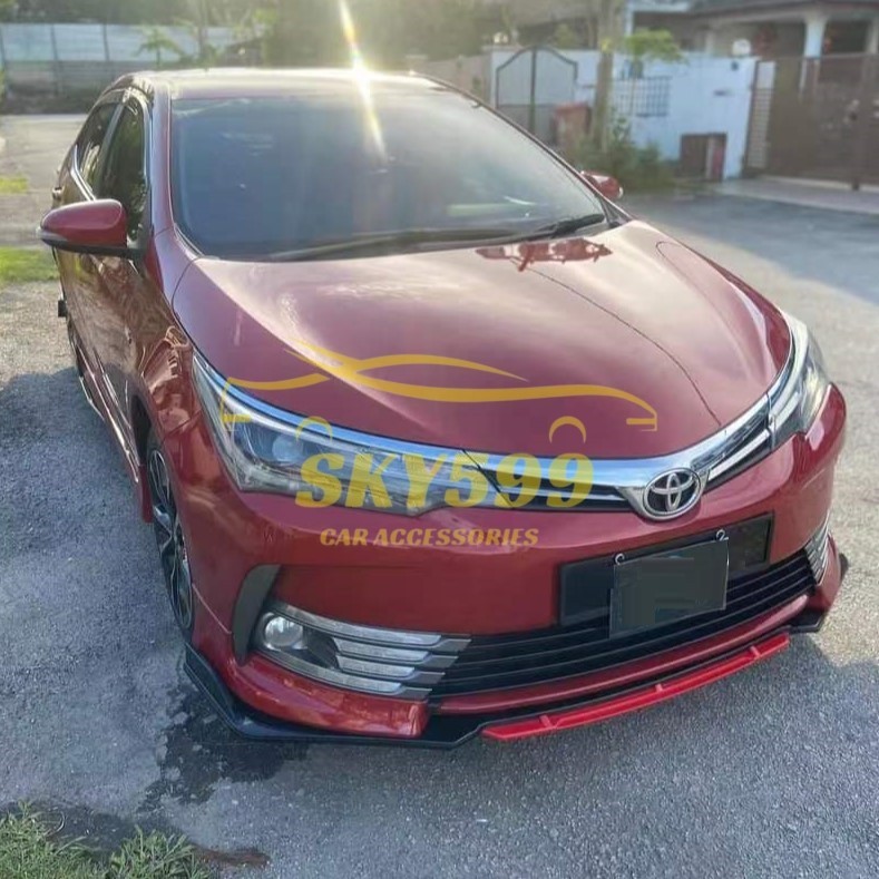 Toyota Altis 2014-2018 Front Bumper Diffuser Lip Wrap Angle Splitters ...
