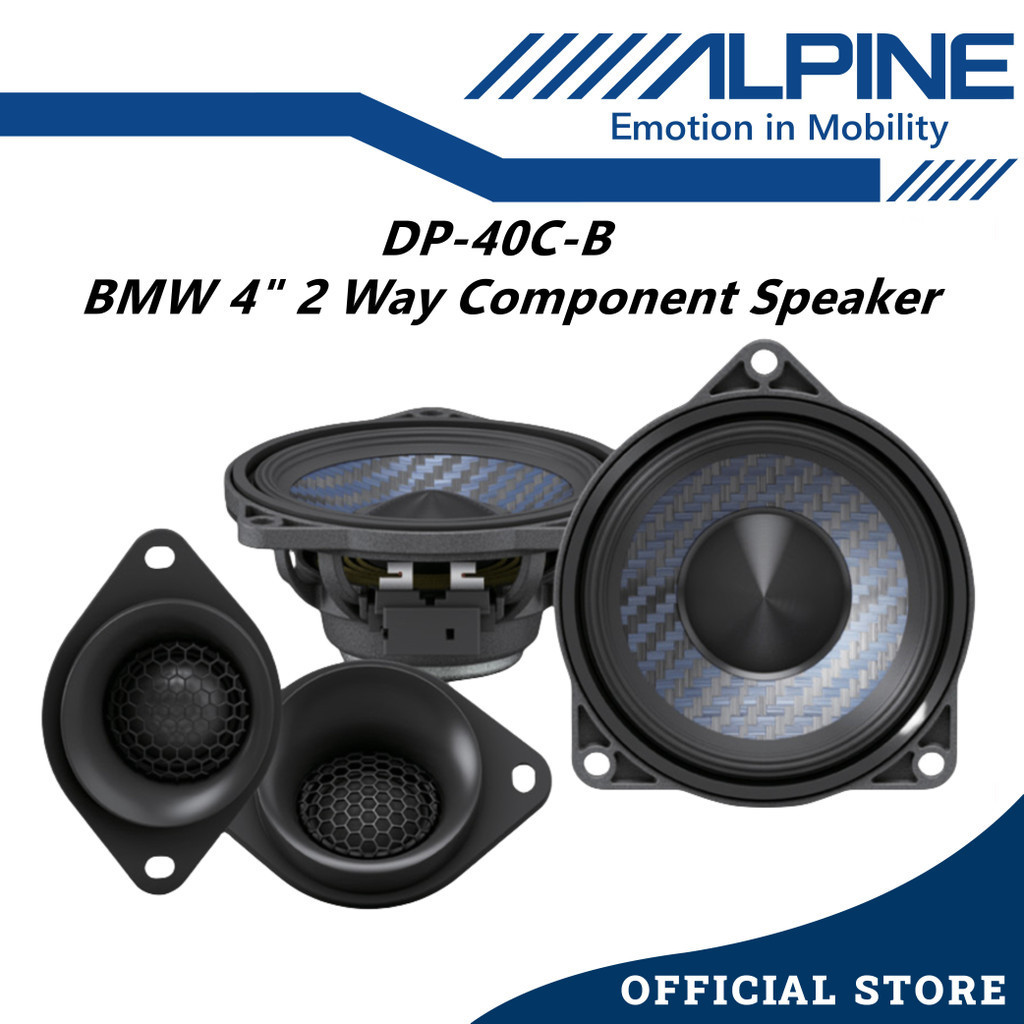 Alpine BMW 4" Plug n Play Speaker 2 Way Component Set PnP 4 Inch ...