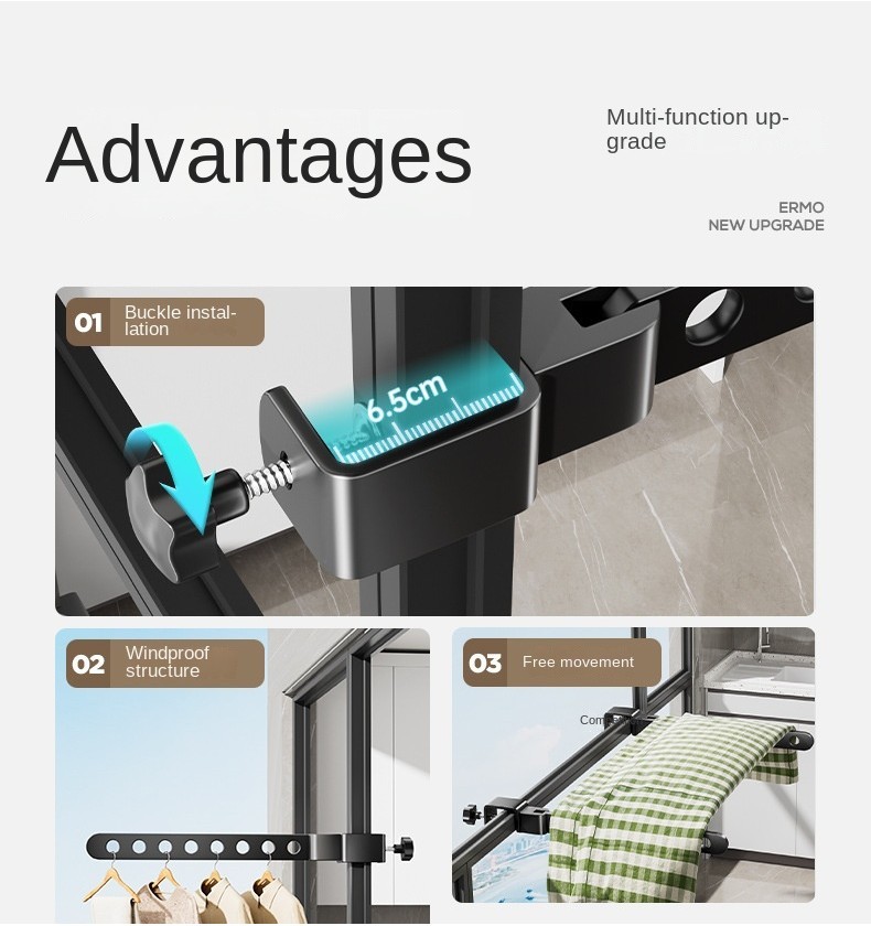 Balcony Drying Rack Outside Window Drying Handy Tool Window Drying ...