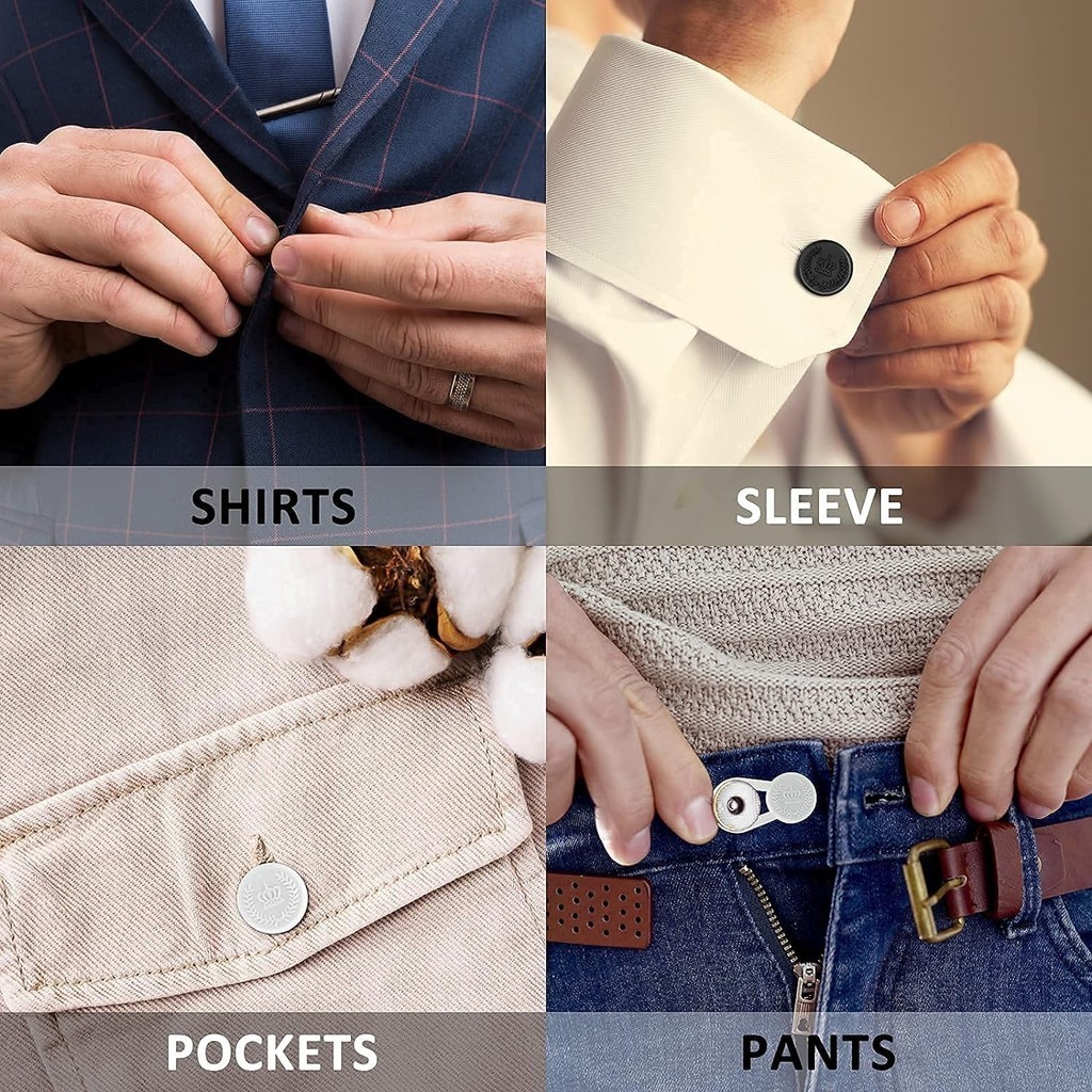 Adjustable Waist Brooches Pants Extender Button Tighten For Loose Denim ...